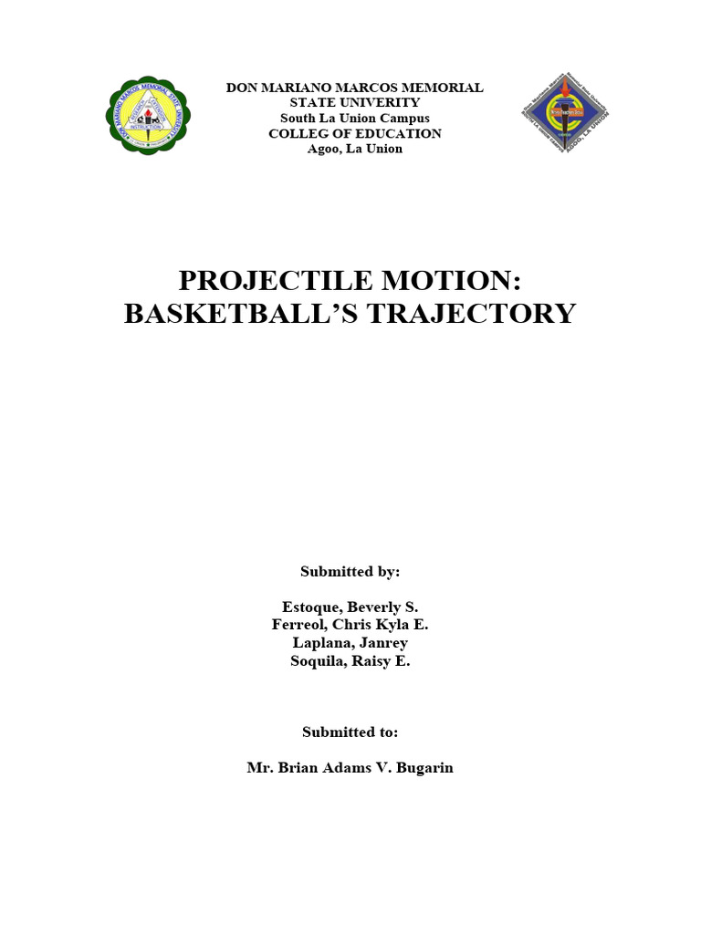 Basketball Projectile Motion Analysis | PDF | Force | Inertia