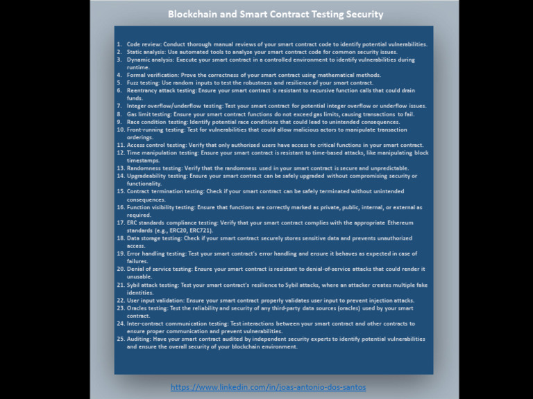 Blockchain And Smart Contract Testing Security Pdf Security Computer Security