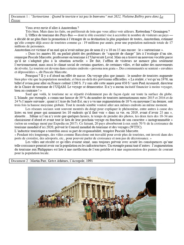 Sujet Sur Le Voyage (1) - 1 | PDF
