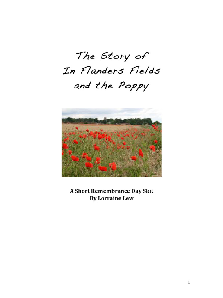 the story of in flanders fields and the poppy- script | PDF