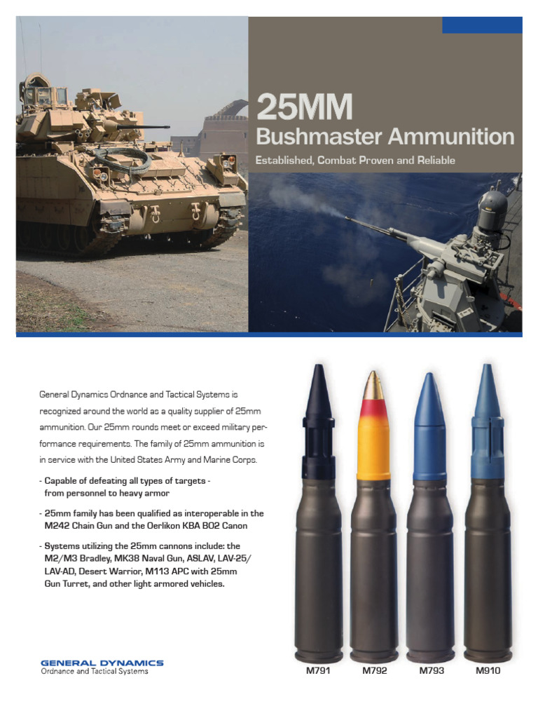 25mm-Bushmaster | PDF | Ballistics | Hazards