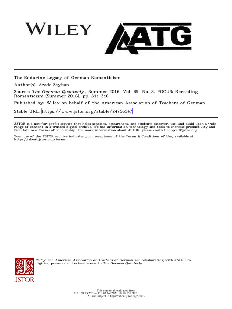 Legacy of German Romanticism | PDF