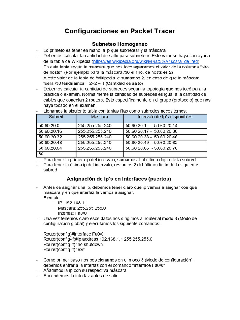 PasosParaConfigurar 1 | PDF | Dirección IP | Enrutador (Computación)