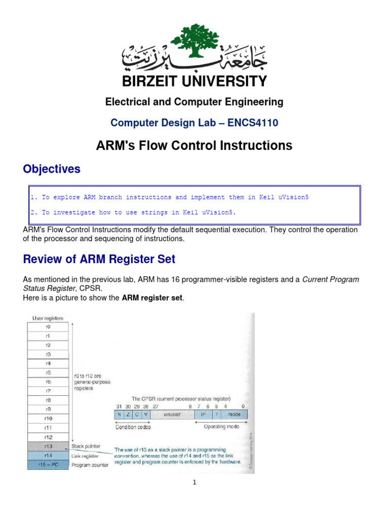 ARM Flow Control Instructions | PDF | Software Engineering | Software Development
