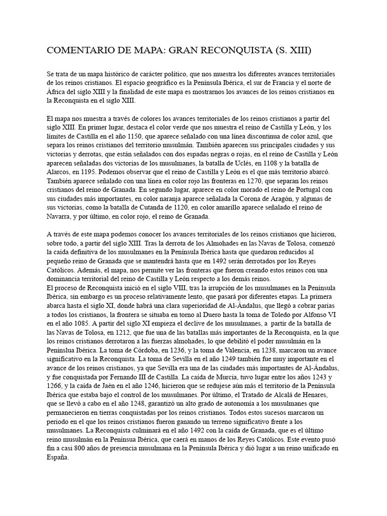 COMENTARIO DE MAPA | PDF