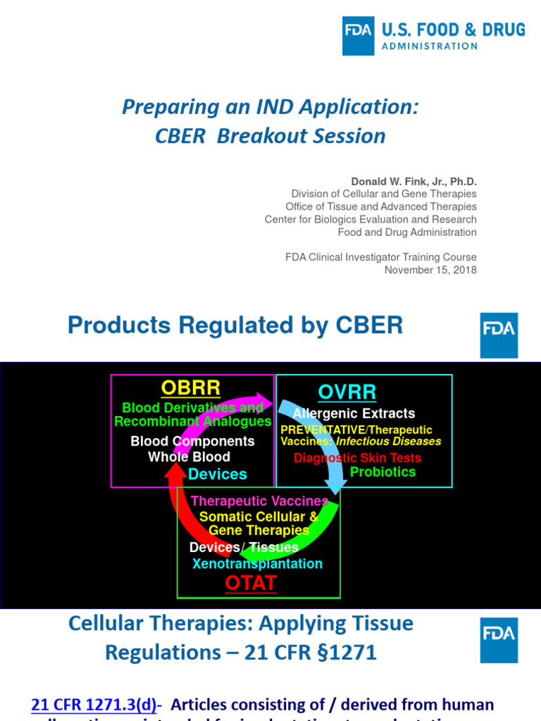 Preparing An IND Application FDA Presentation | PDF | Phases Of ...