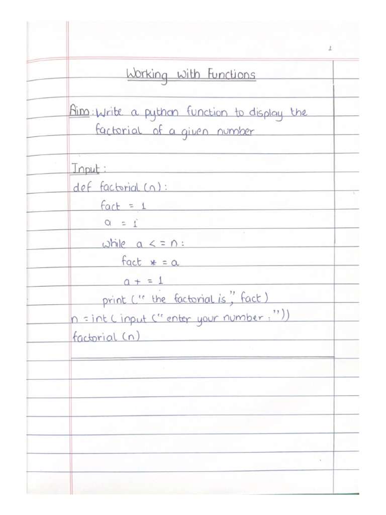 Working with Functions (1) | PDF