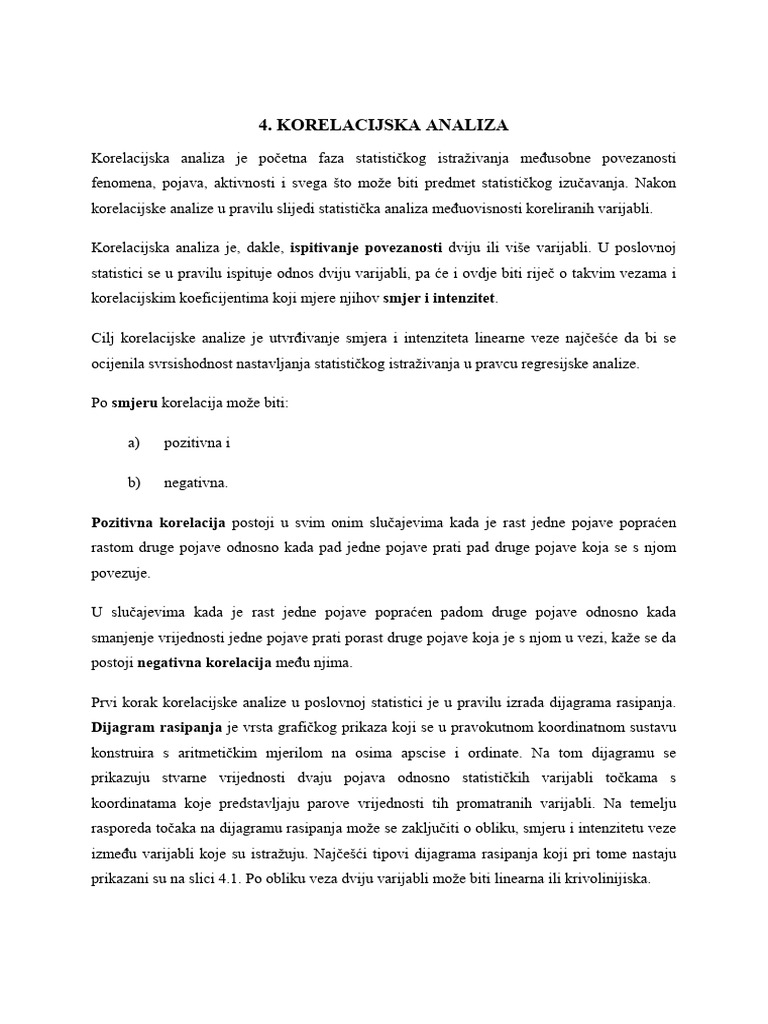 Korelacijska Analiza | PDF