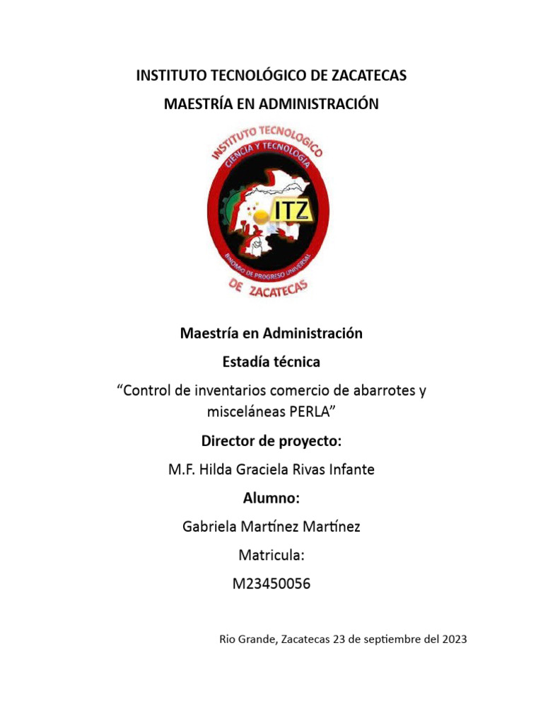Instituto Tecnológico de Zacatecas | PDF
