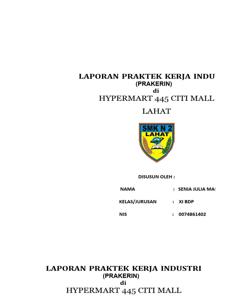 Laporan Pkl 2023 Senia Autosaved Autosaved Pdf