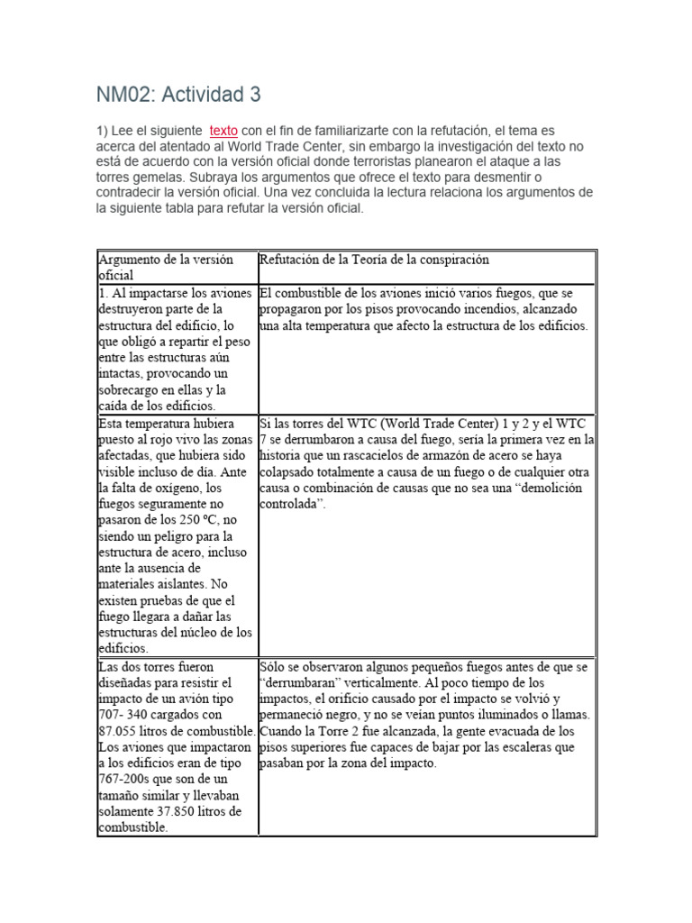 NM02 Actividad 3 | PDF | World Trade Center (1973–2001)