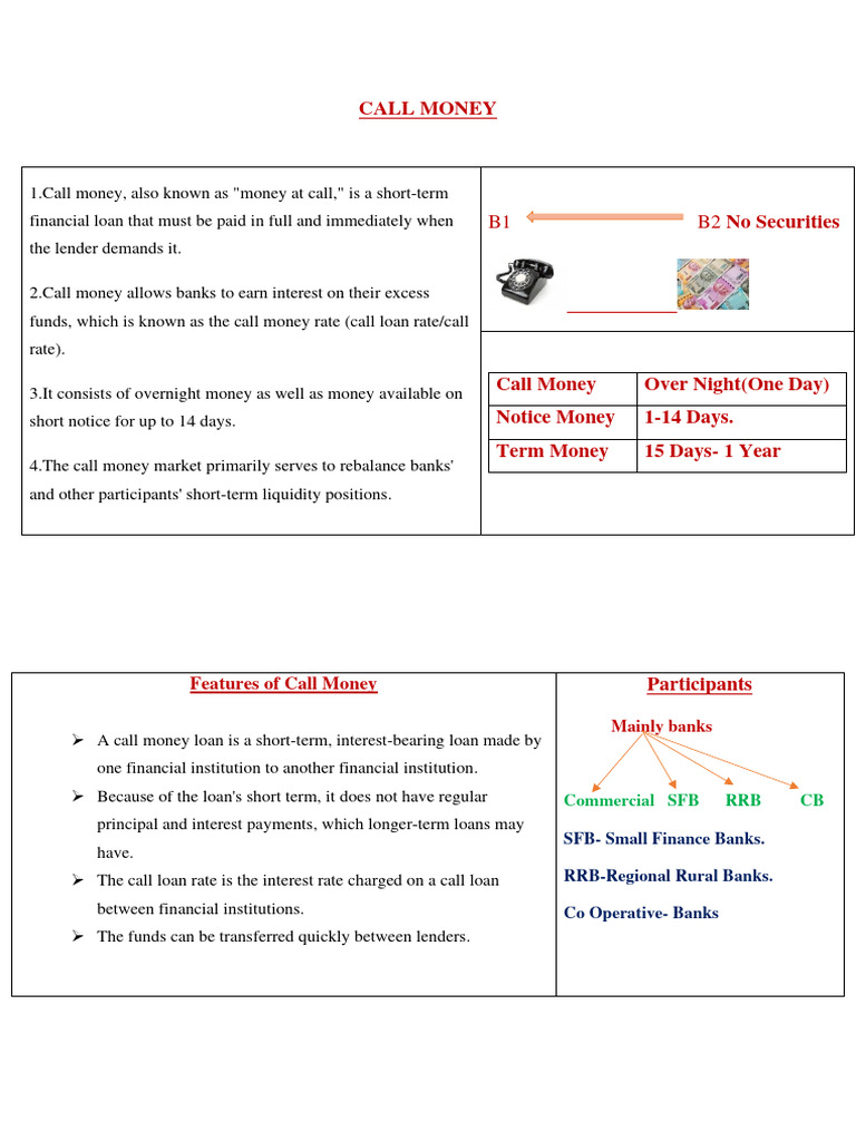 Understanding Call Money Loans | PDF | Business | Finance & Money ...