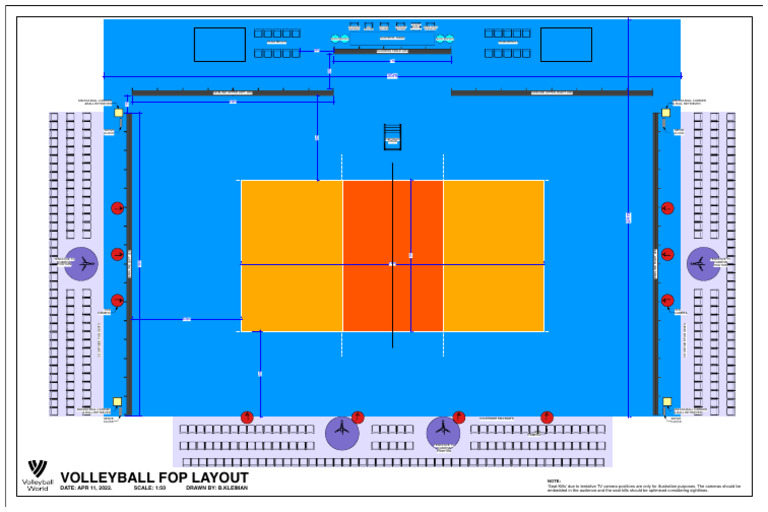 Volleyball Court Layout Guide | PDF