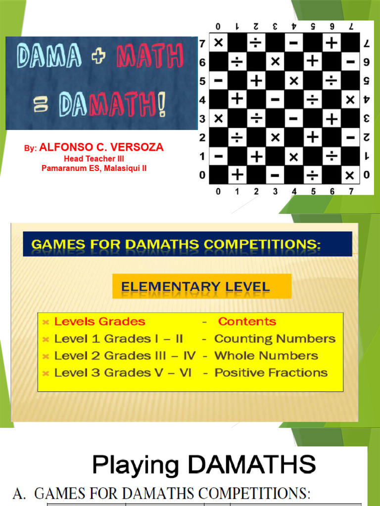 Damath Ground Rules Etc. Sir Al Versoza | PDF