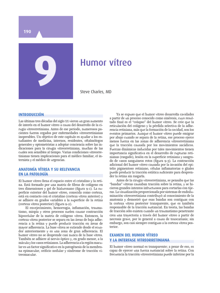 Humor Vitreo | PDF | Sistema visual | Medicina