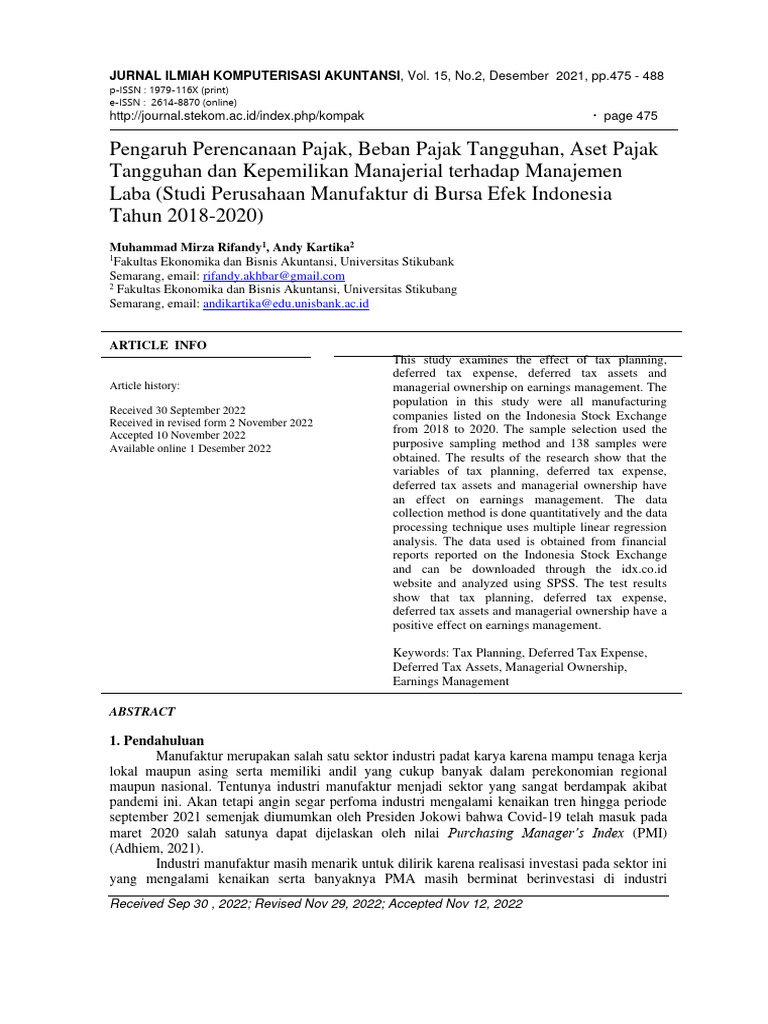 916-Article Text-2333-1-10-20221128 | PDF | Coefficient Of Determination | Errors And Residuals