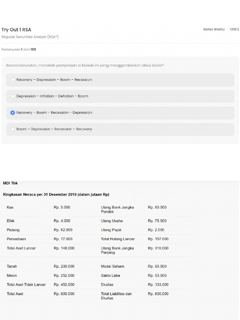 Soal TO 1 RSA Sertifikasiku | PDF