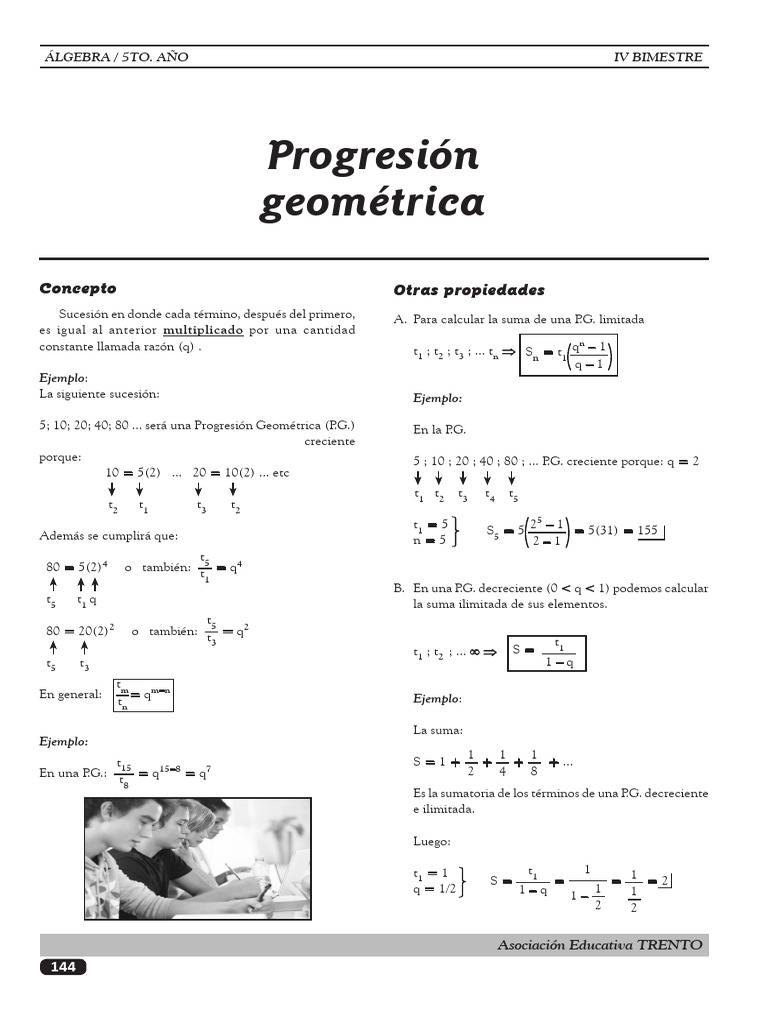 Álgebra 5.º - IV Bimestre | PDF | Logaritmo | Ecuaciones