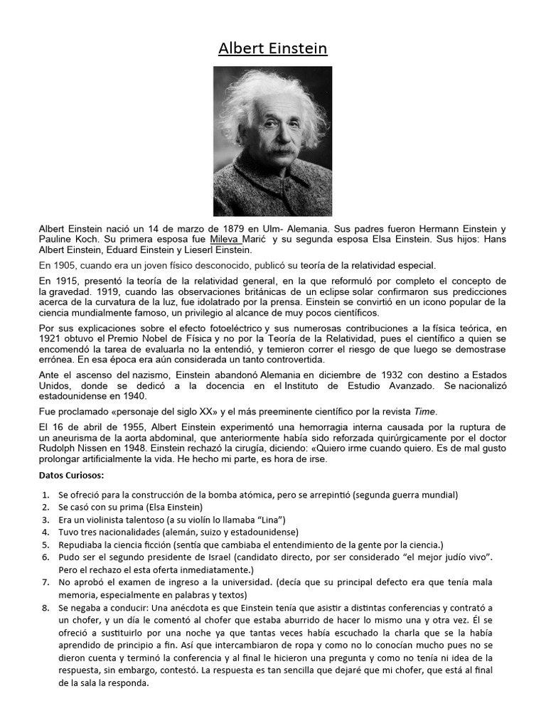 Albert Einstein | PDF