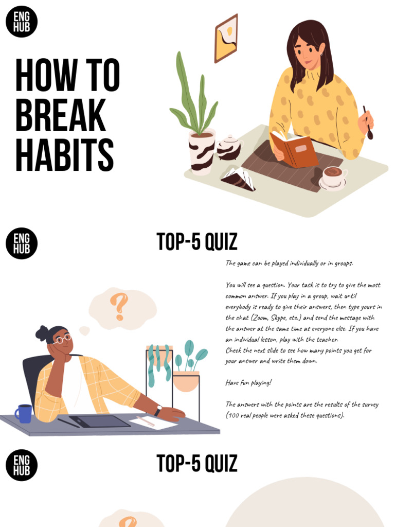 B1-B2 How To Break Habits (Used Toget Used Tobe Used Towould SV-2 | PDF ...