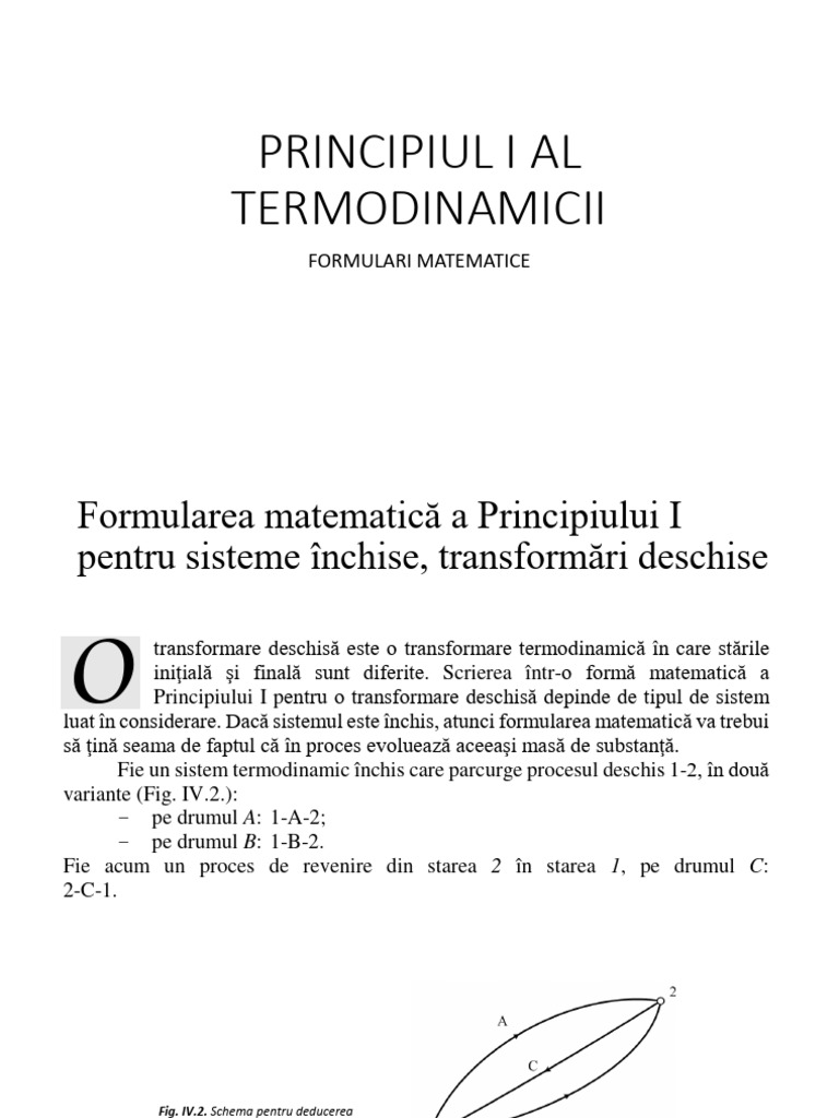 Principiul I. Formulari Matematice | PDF