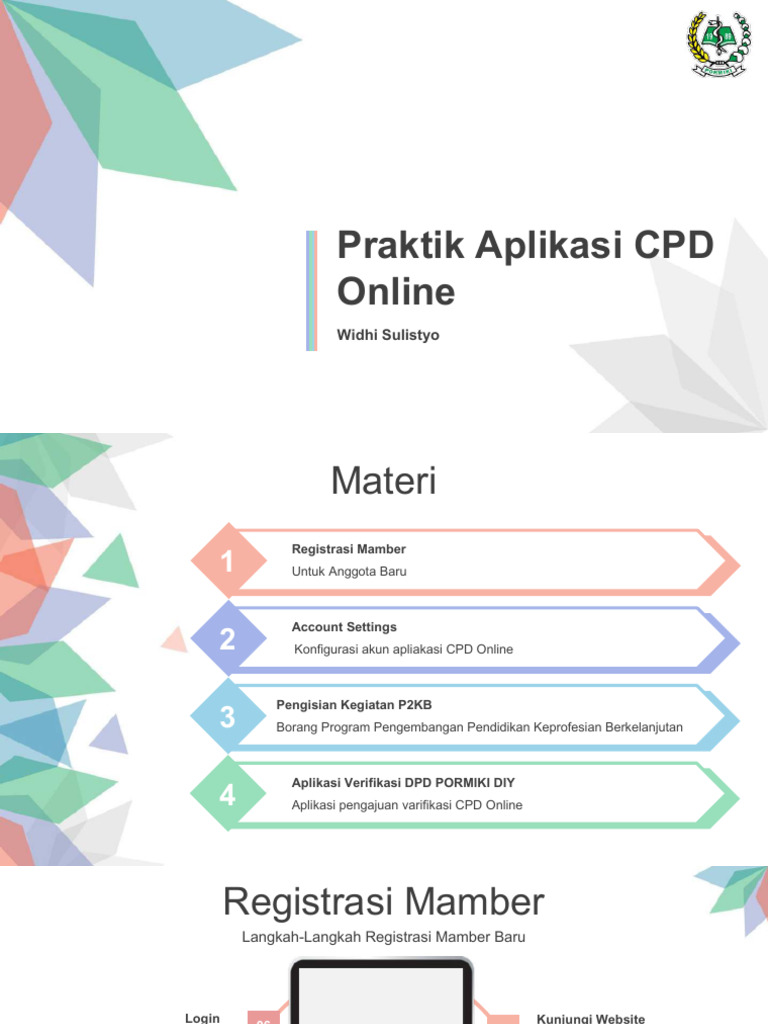 Panduan Registrasi CPD Online PORMIKI | PDF