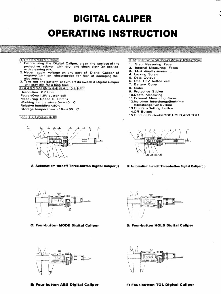 Digital Caliper | PDF