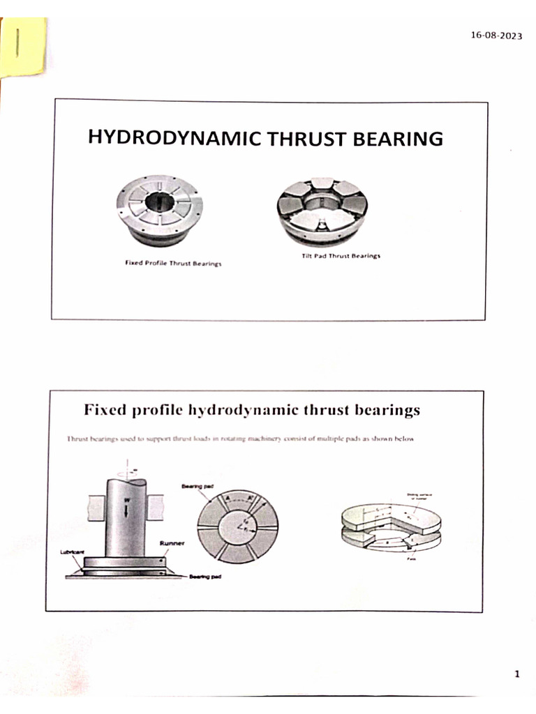 HydroDynamic Thrust Bearing - Docscanner Abhishek Dadsena | PDF