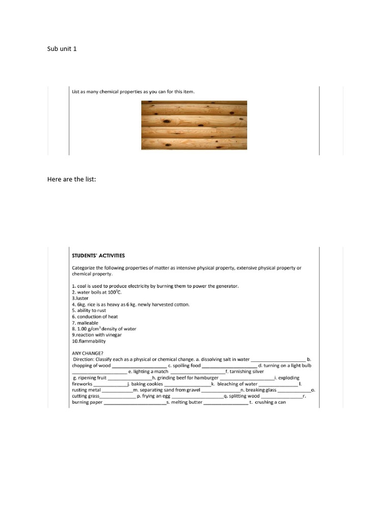 Properties and Changes of Matter | PDF | Science & Mathematics