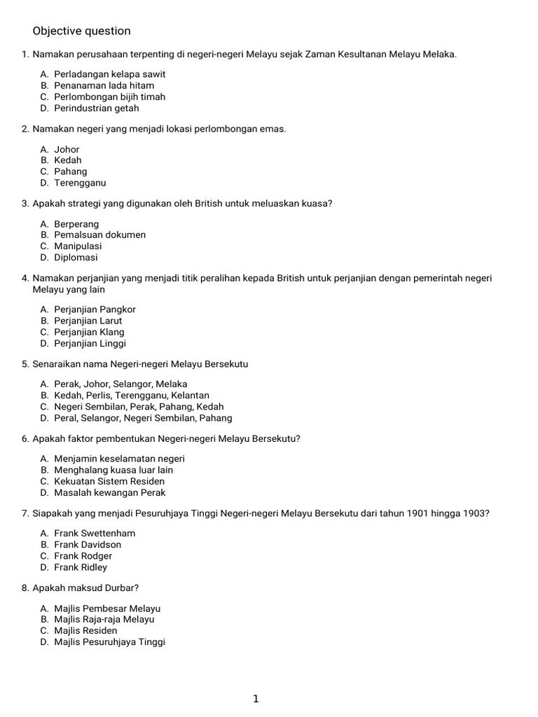 Sejarah Sejarah F3 Bab 3 2022 Pdf