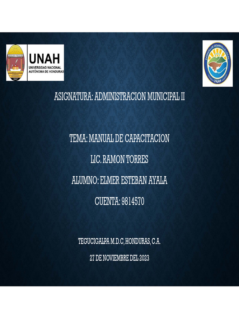 PRESENTACION Manual de Capacitacion | PDF PRESENTACION Manual de Capacitacion | PDF