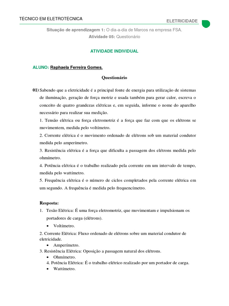 Atividade 05 - Questionário | PDF