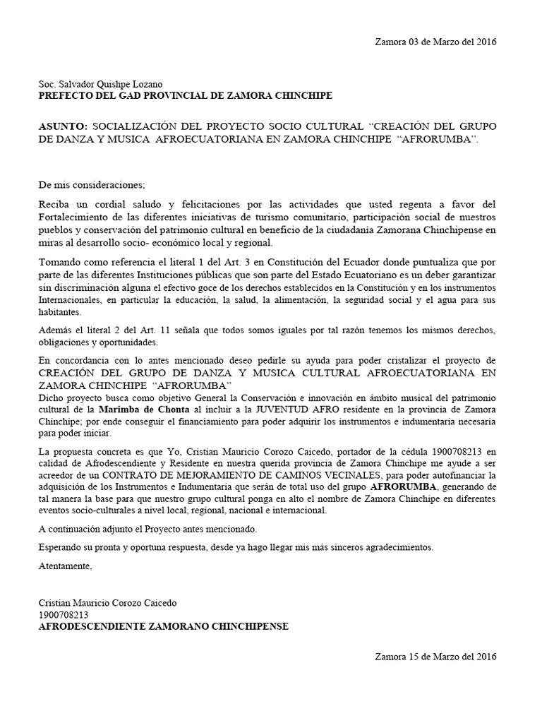 Proyecto Afro 2016 | PDF | Ecuador | Racismo