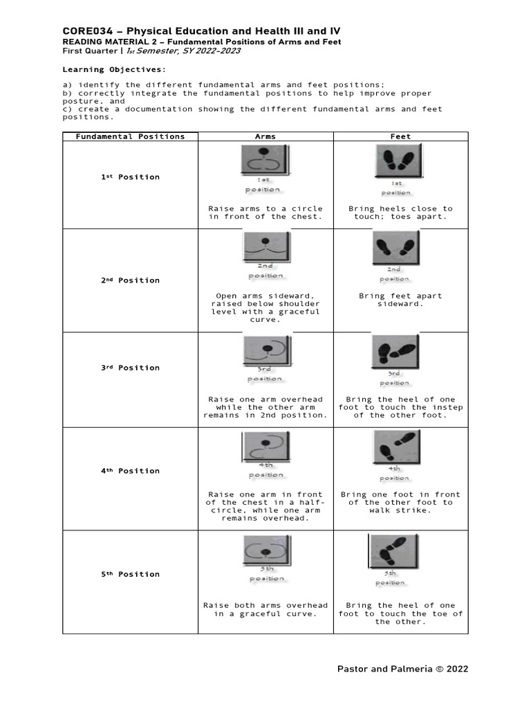 Fundamental Positions in PE and Health | PDF