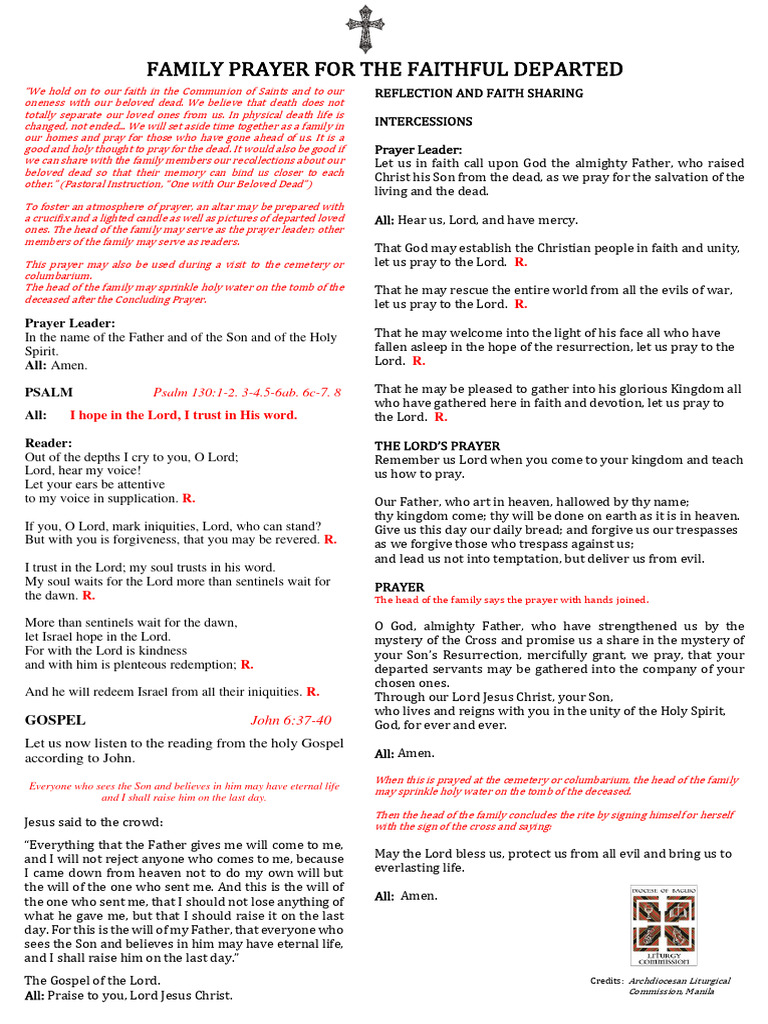 English Prayers For The Dead 231027 190804 | PDF | Lord's Prayer | Prayer
