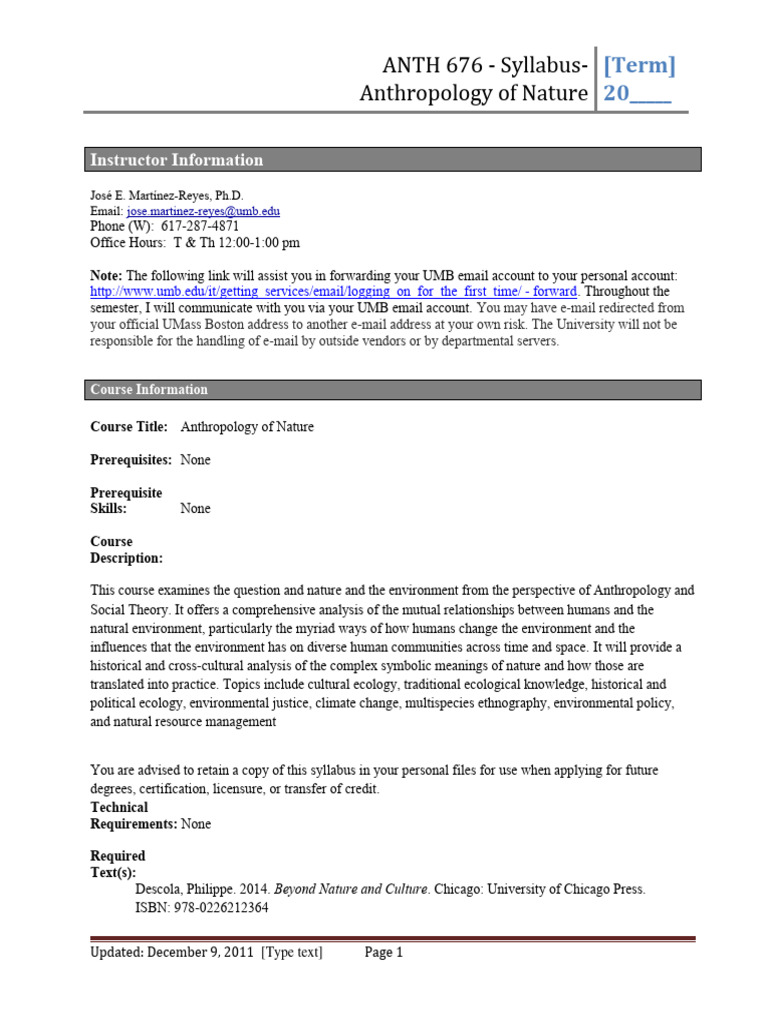 GSC Syllabus Template Martinez-Reyes 676 | PDF