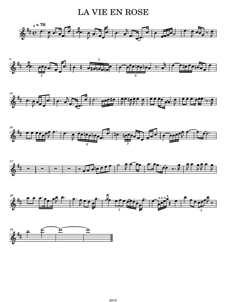 La vie en rose NOTE | PDF