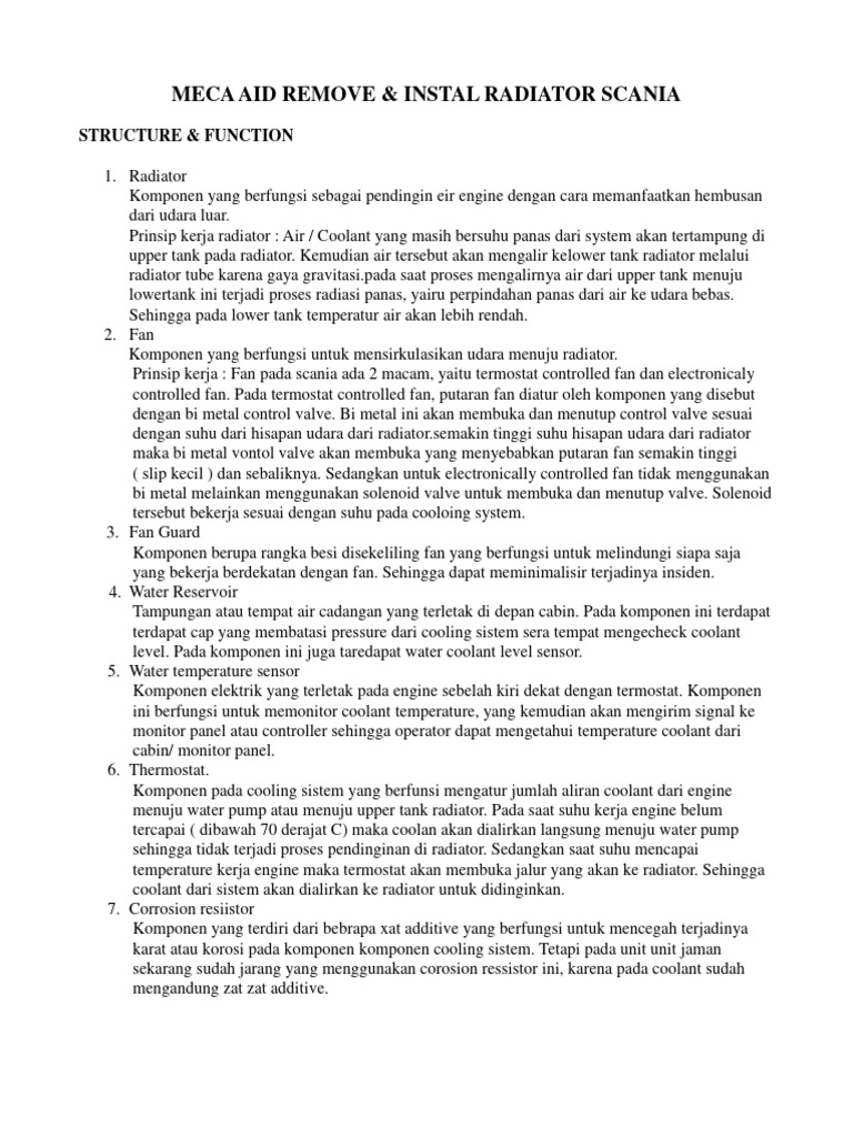 R & I Radiator Scania | PDF