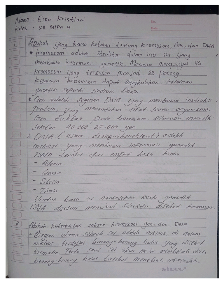 Elsa Kristiani-Xii Mipa 4 (Biologi) | PDF