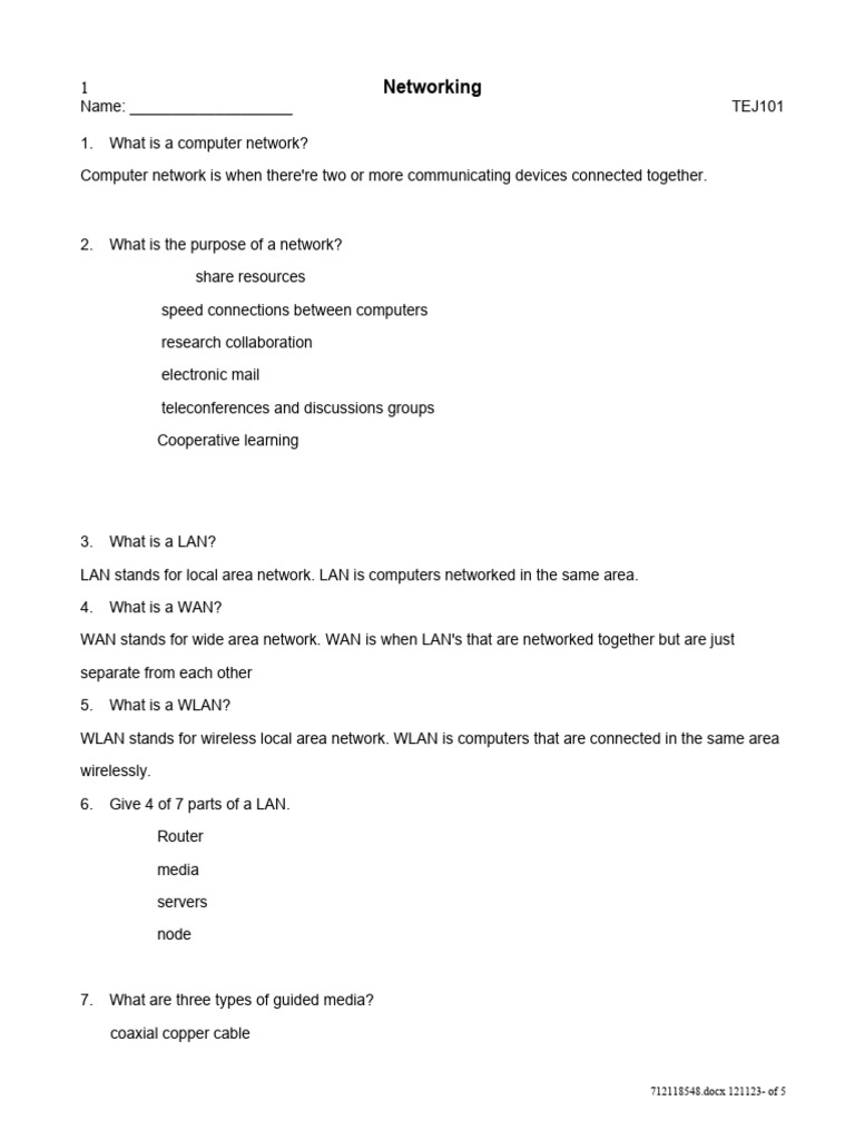 Networking | PDF | Computer Network | Transmission Medium