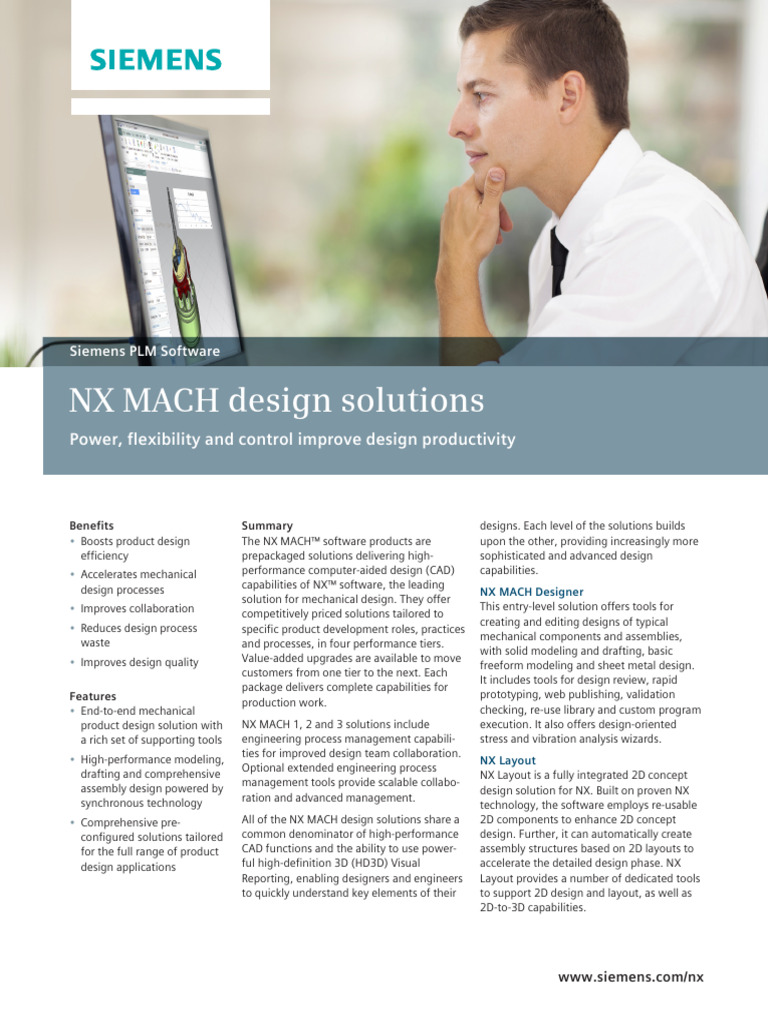 Siemens-PLM-NX-Mach-Design-Solutions | PDF | Product Lifecycle | Computer Aided Design