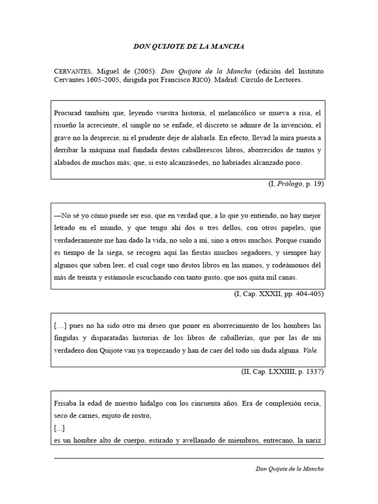Don Quijote: Humor y Crítica Social | PDF | Novelas en español | Don ...