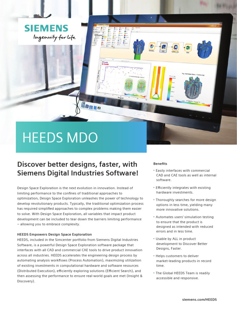 Simcenter HEEDS MDO Fact Sheet | PDF | Art | Computers