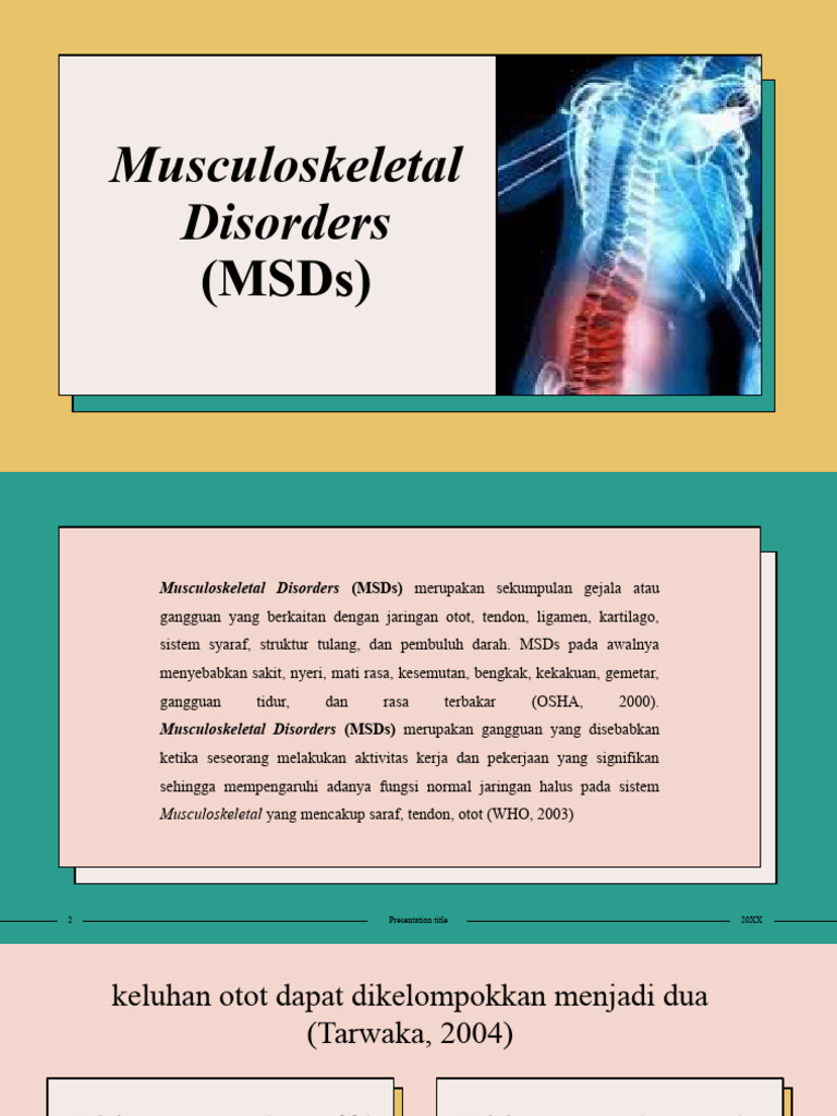 TUGAS Musculoskeletal Disorders (MSDS) | PDF