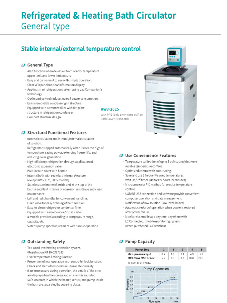 Bath Circulator Type RW3 - Lab Companion | PDF