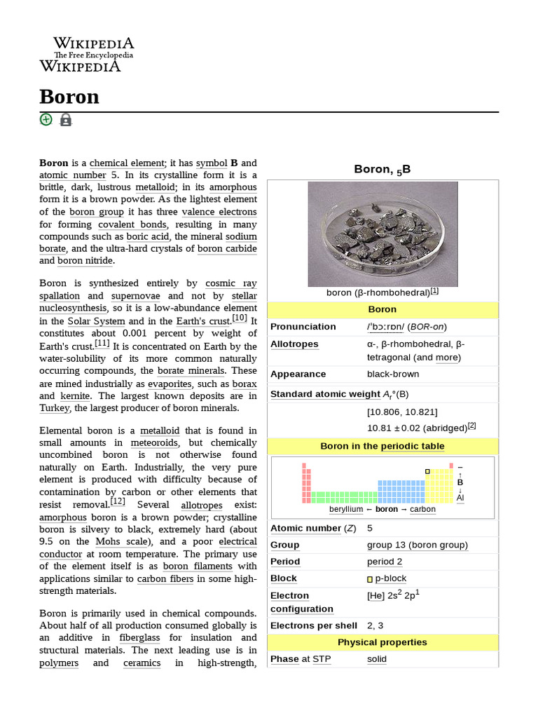 Boron | PDF | Boron | Neutron