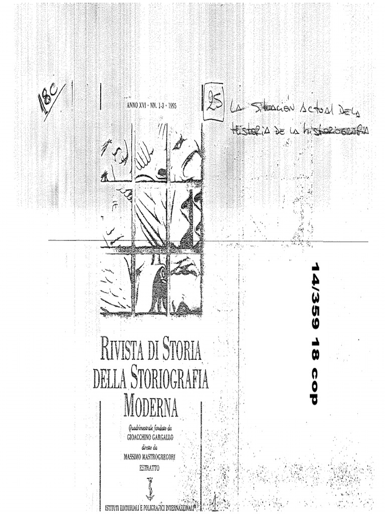 CATTARUZZA - La Situación Actual de La Historia de La Historiografía | PDF