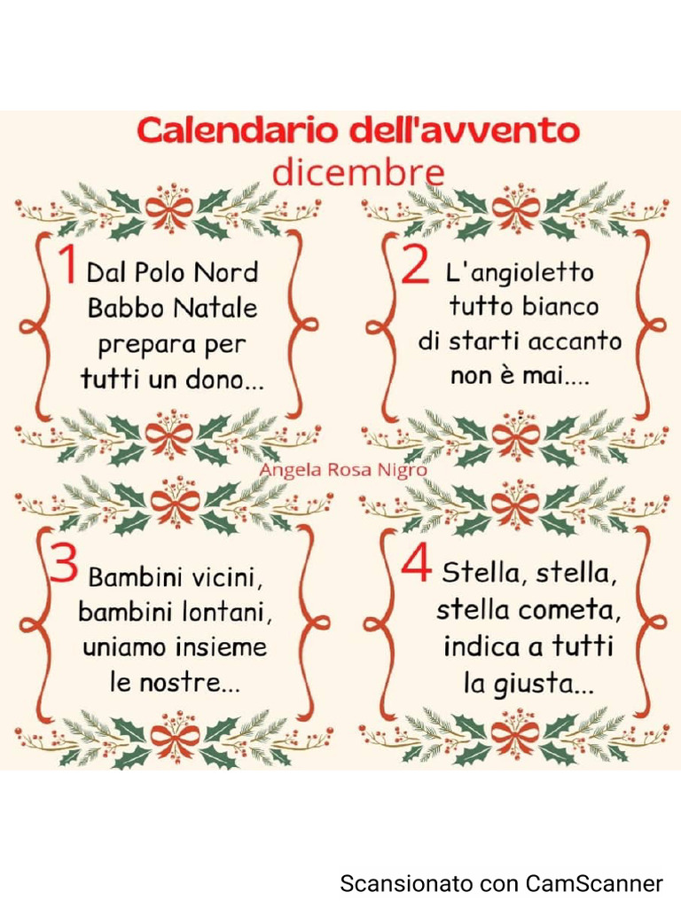 Calendario Dell'avvento | PDF