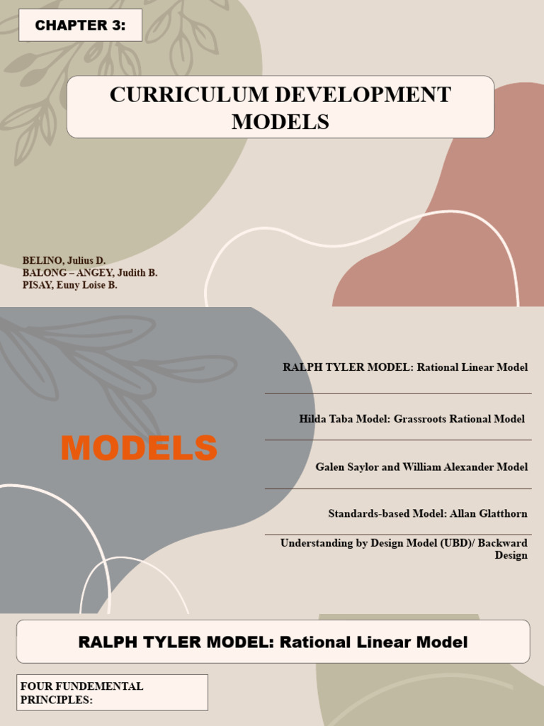 Chapter 3 - Curriculum Models | PDF | Curriculum | Educational Assessment