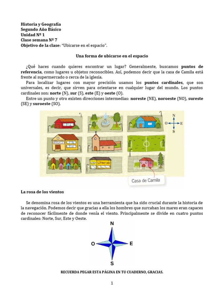 Clase Punto Cardinales | PDF